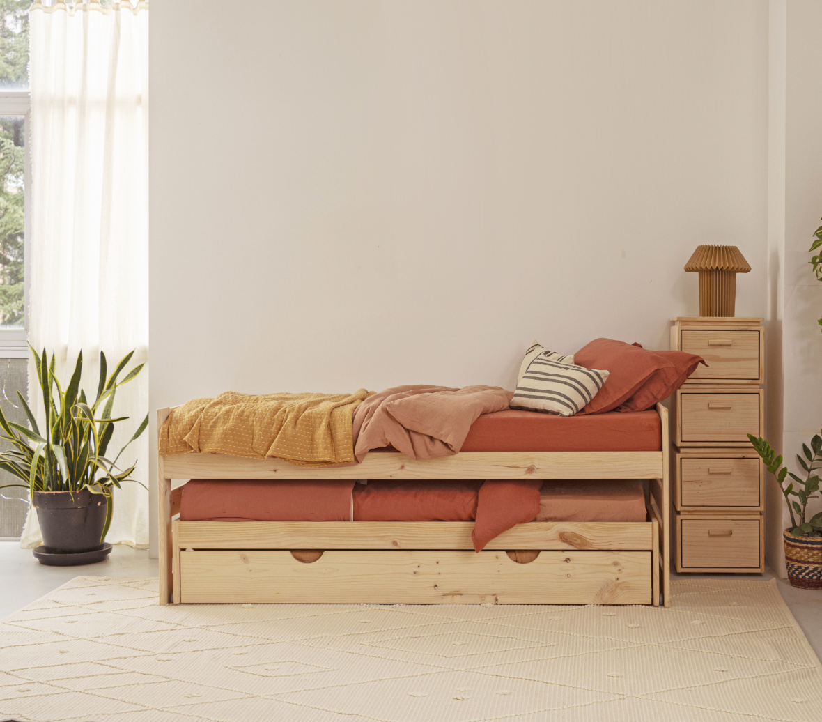 Literas individuales y matrimonio a buen precio de madera |LUFE